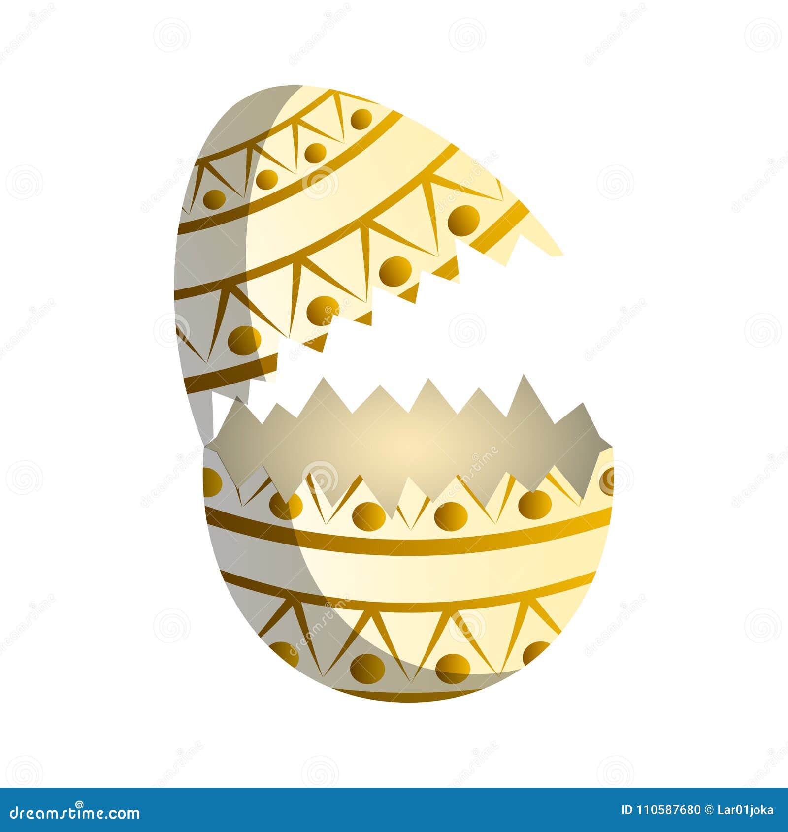 Uovo di Pasqua Rotto illustrazione vettoriale. Illustrazione di icona ...