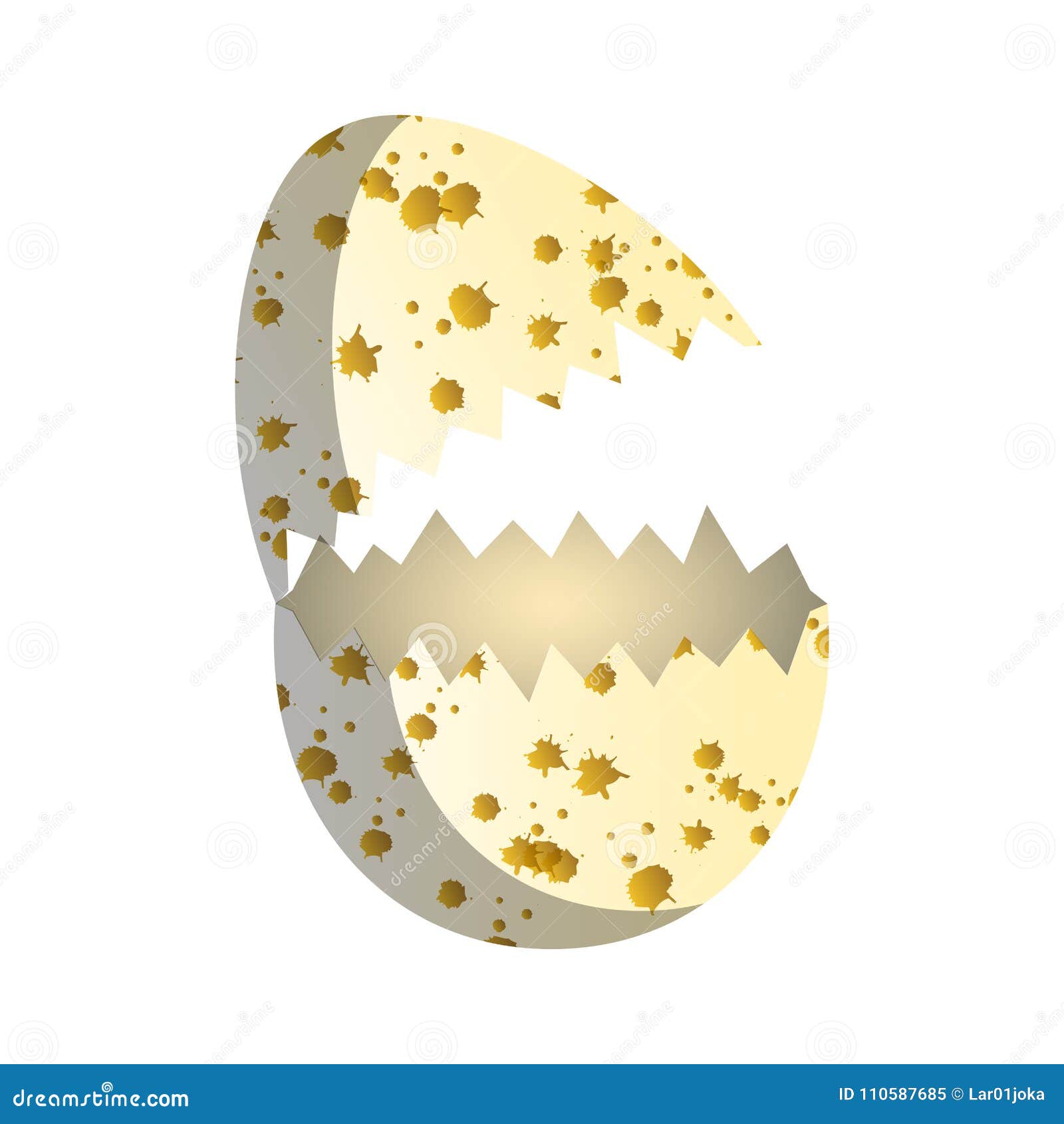 Uovo di Pasqua Rotto illustrazione vettoriale. Illustrazione di ...