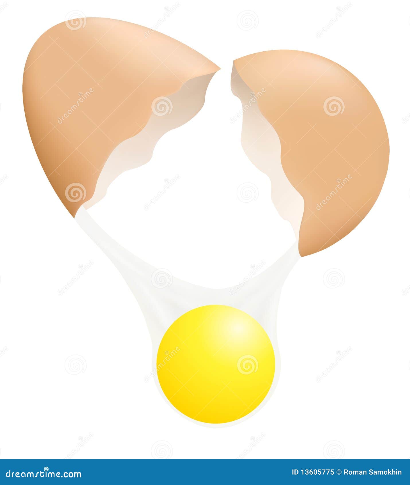 Uovo rotto illustrazione vettoriale. Illustrazione di fragile - 13605775
