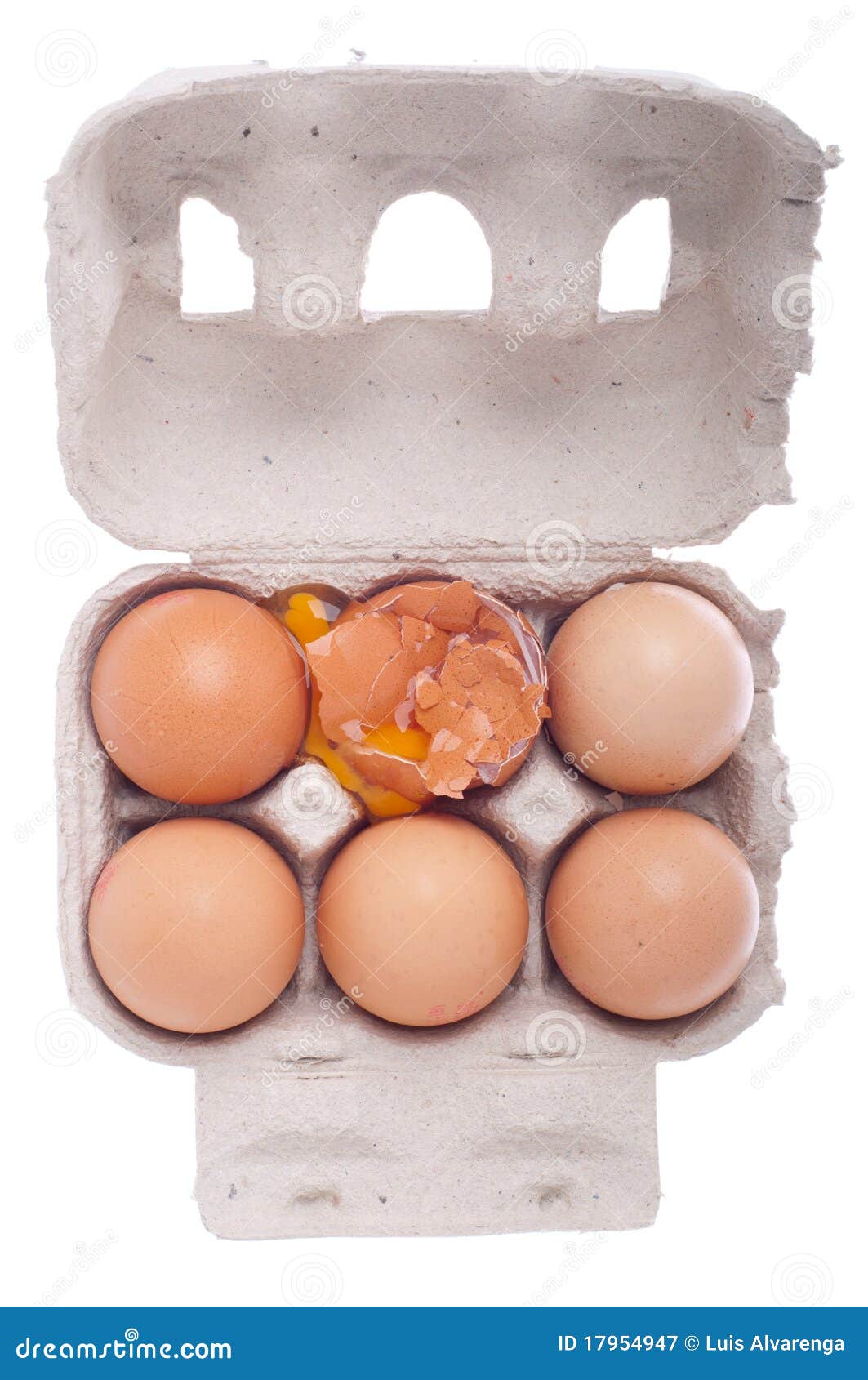 Uovo rotto immagine stock. Immagine di casella, gamma - 17954947