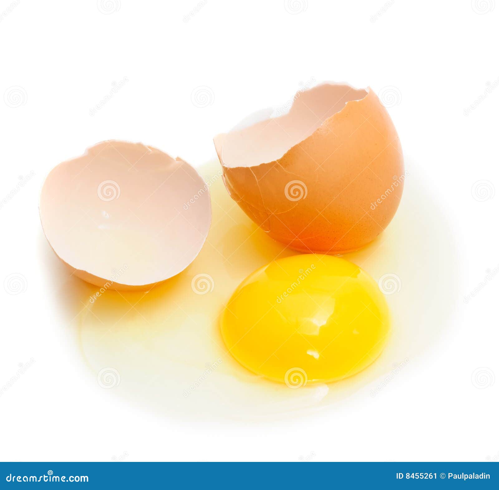 Uovo rotto immagine stock. Immagine di giallo, coperture - 8455261