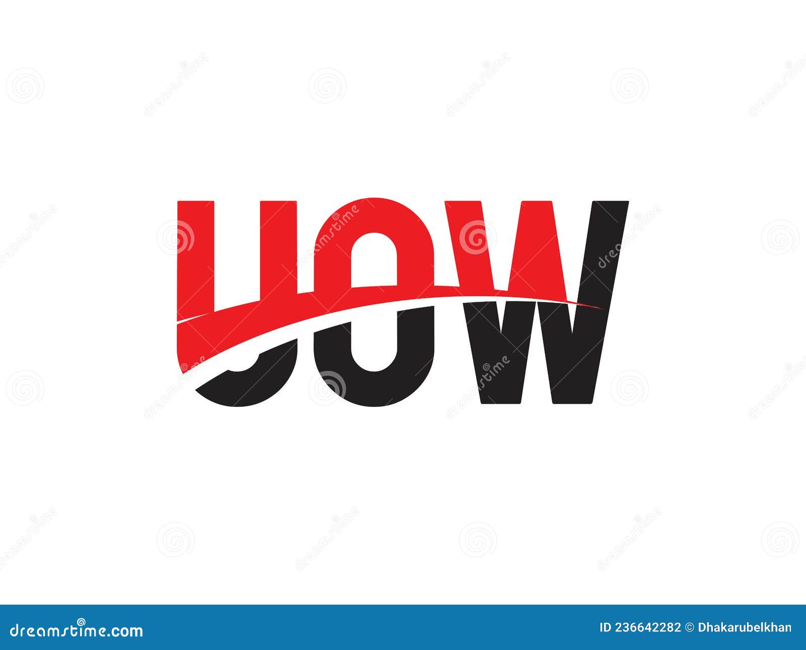 UOW Letter Initial Logo Design Vector Illustration Stock Vector ...