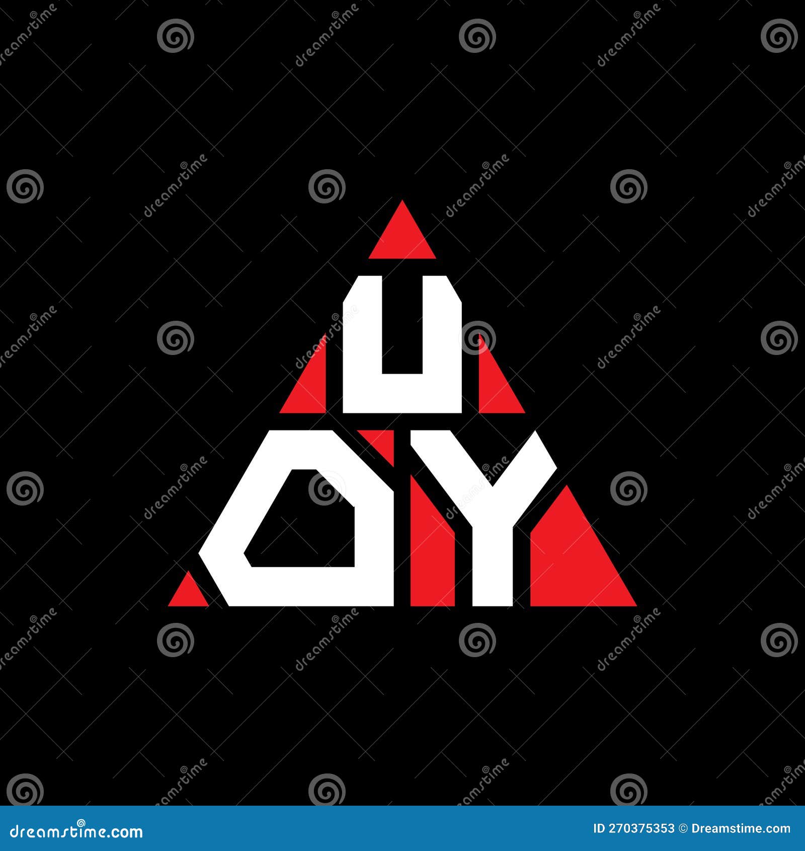 UOY Triangle Letter Logo Design with Triangle Shape. UOY Triangle Logo ...