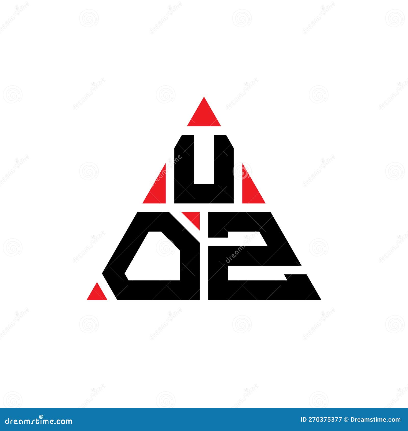 UOZ Triangle Letter Logo Design with Triangle Shape. UOZ Triangle Logo ...