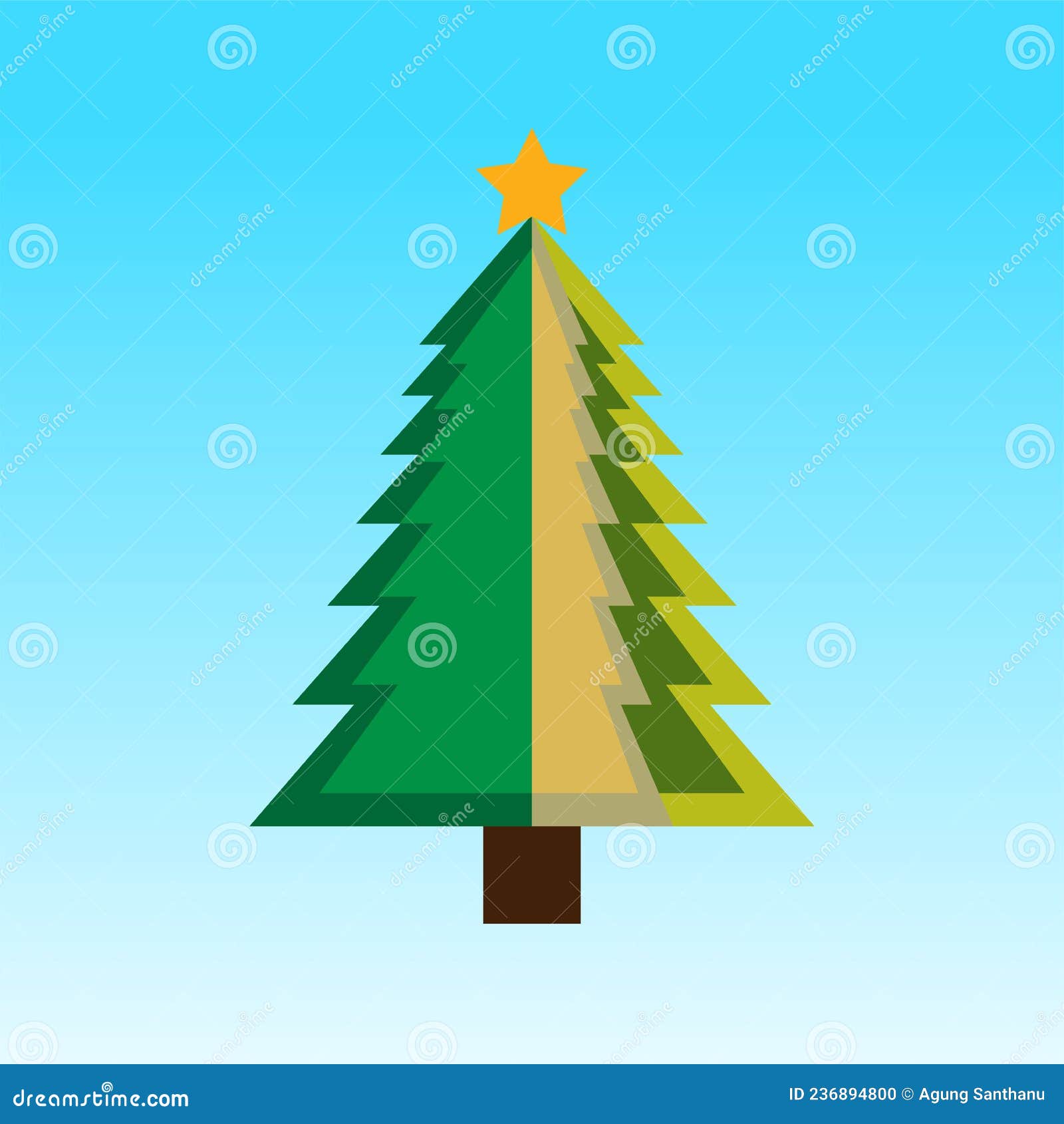 Christmas Tree Geometric Shape with Abstract Pattern Icon Vector Art ...