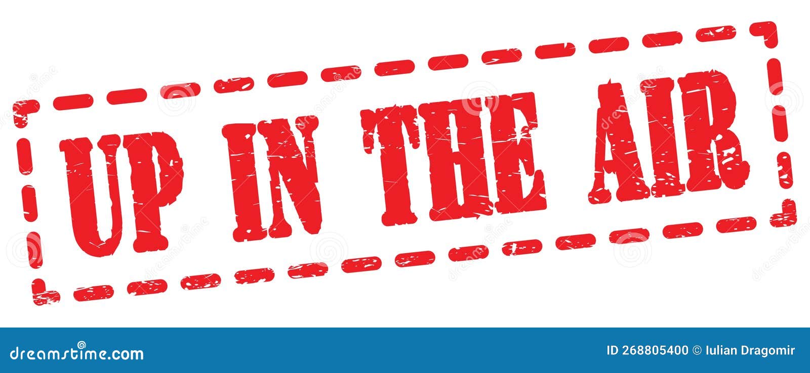 UP in the AIR Text Written on Red Stamp Sign Stock Illustration ...