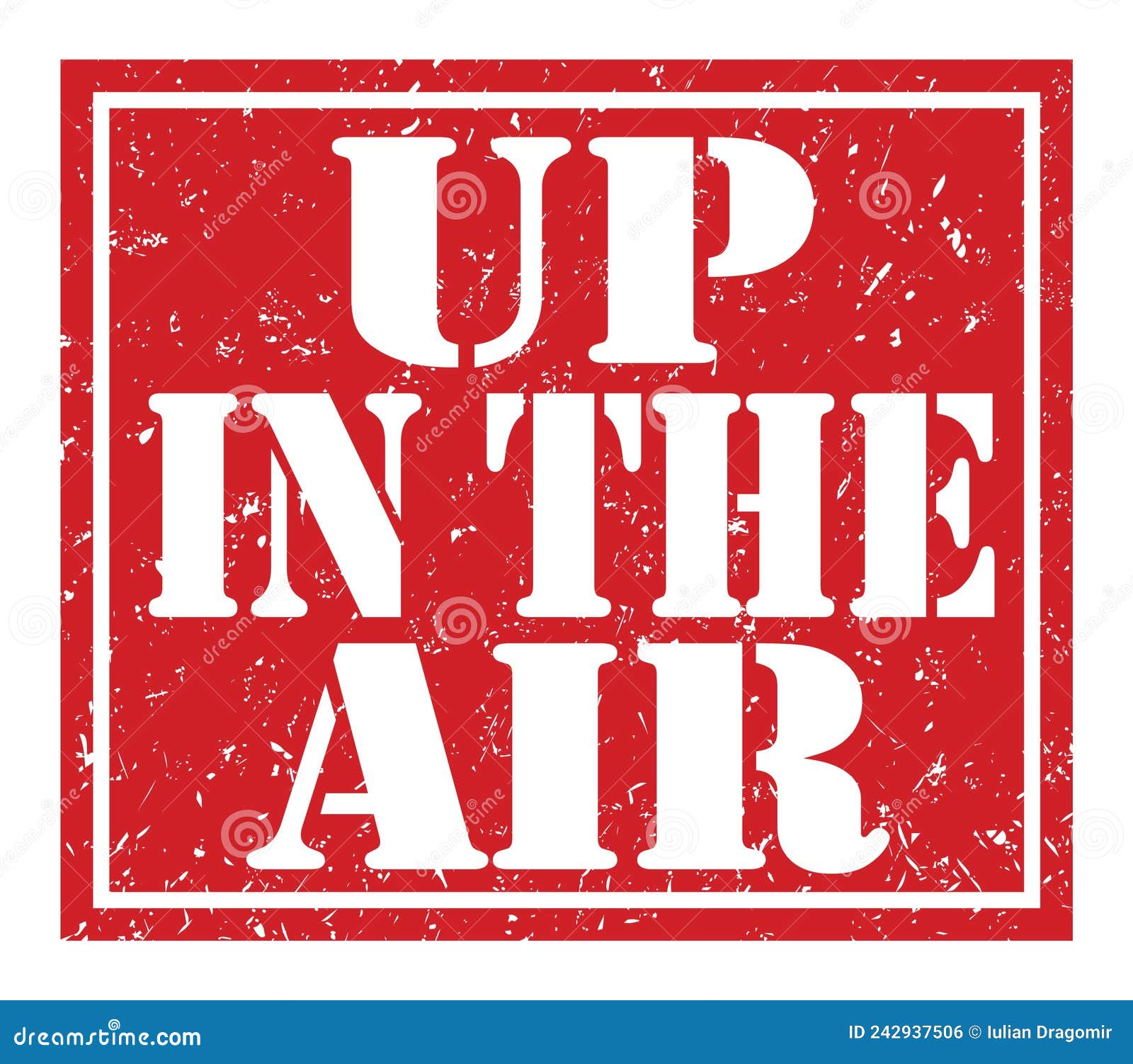 UP in the AIR, Text Written on Red Stamp Sign Stock Illustration ...
