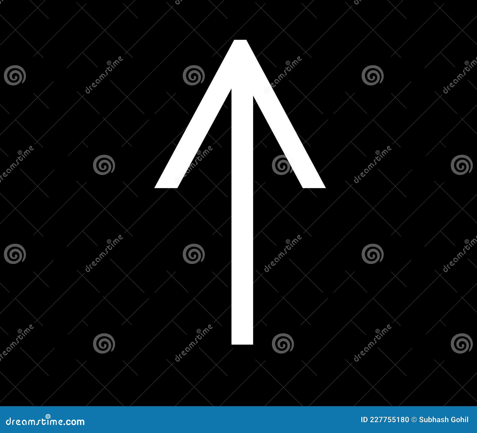 Up arrow black background stock illustration. Illustration of cartoon ...