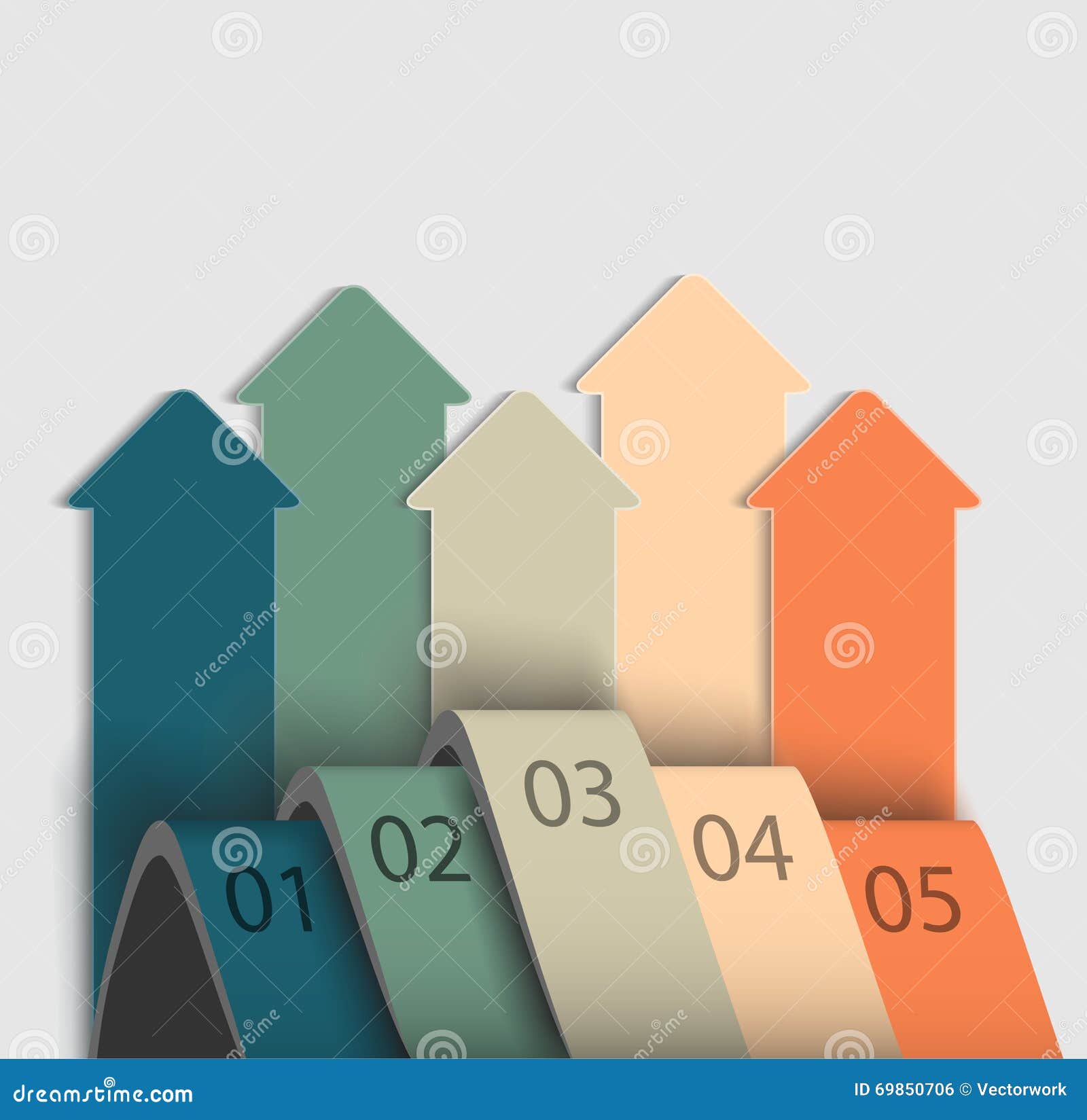 Up Arrow Business Template for Infographics Stock Vector - Illustration ...