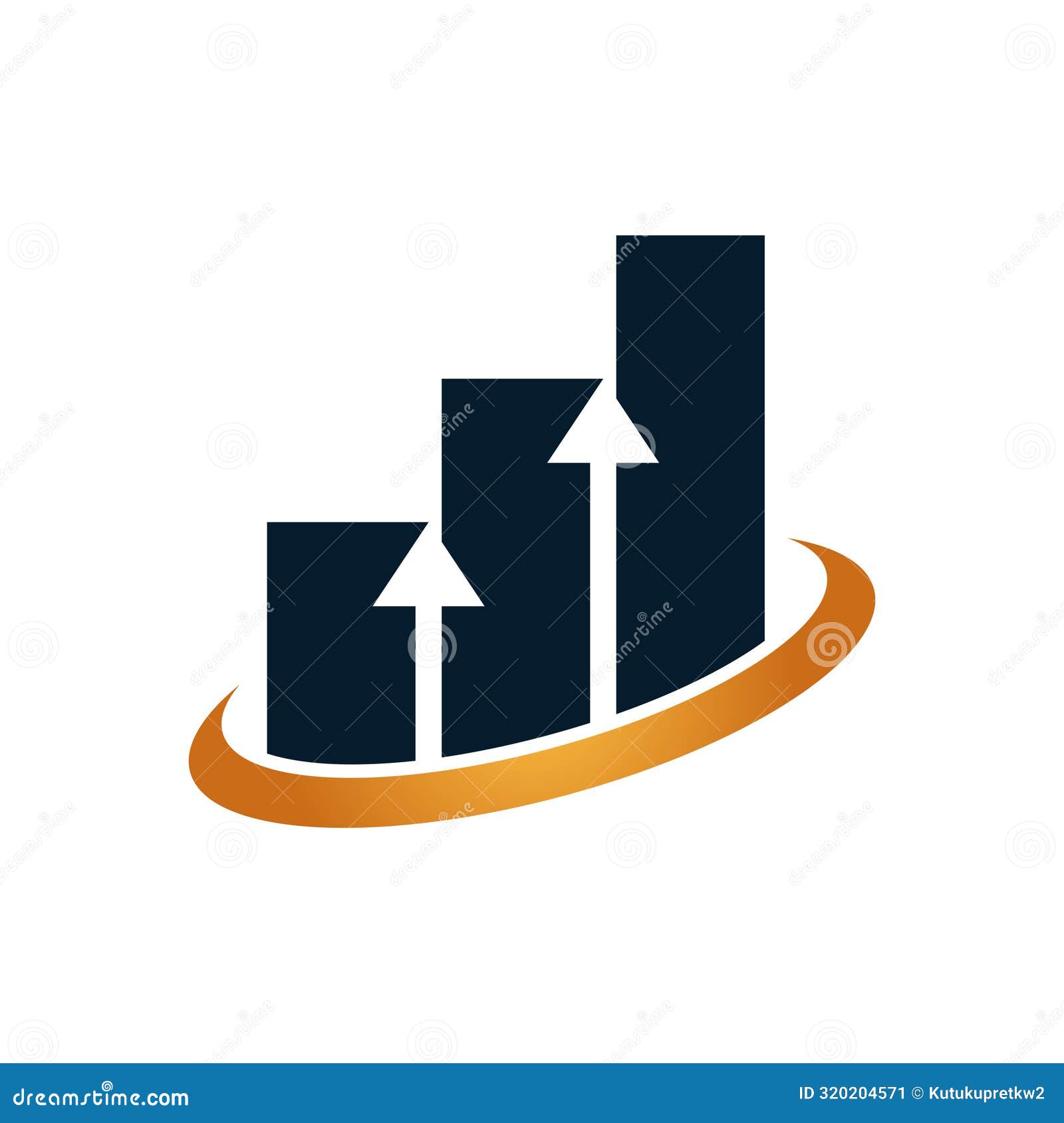 Up Arrow Chart Bar Icon Vector Logo Template Stock Illustration ...