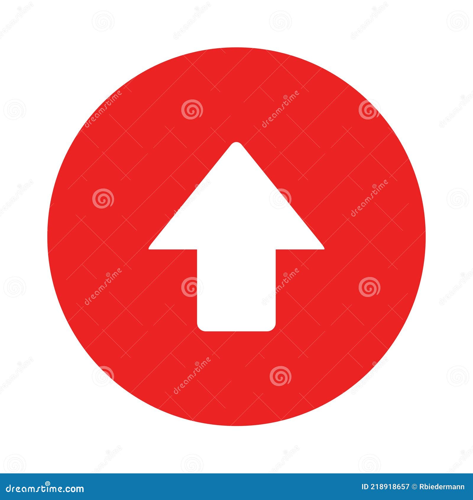 Up arrow and circle stock vector. Illustration of symbol - 218918657