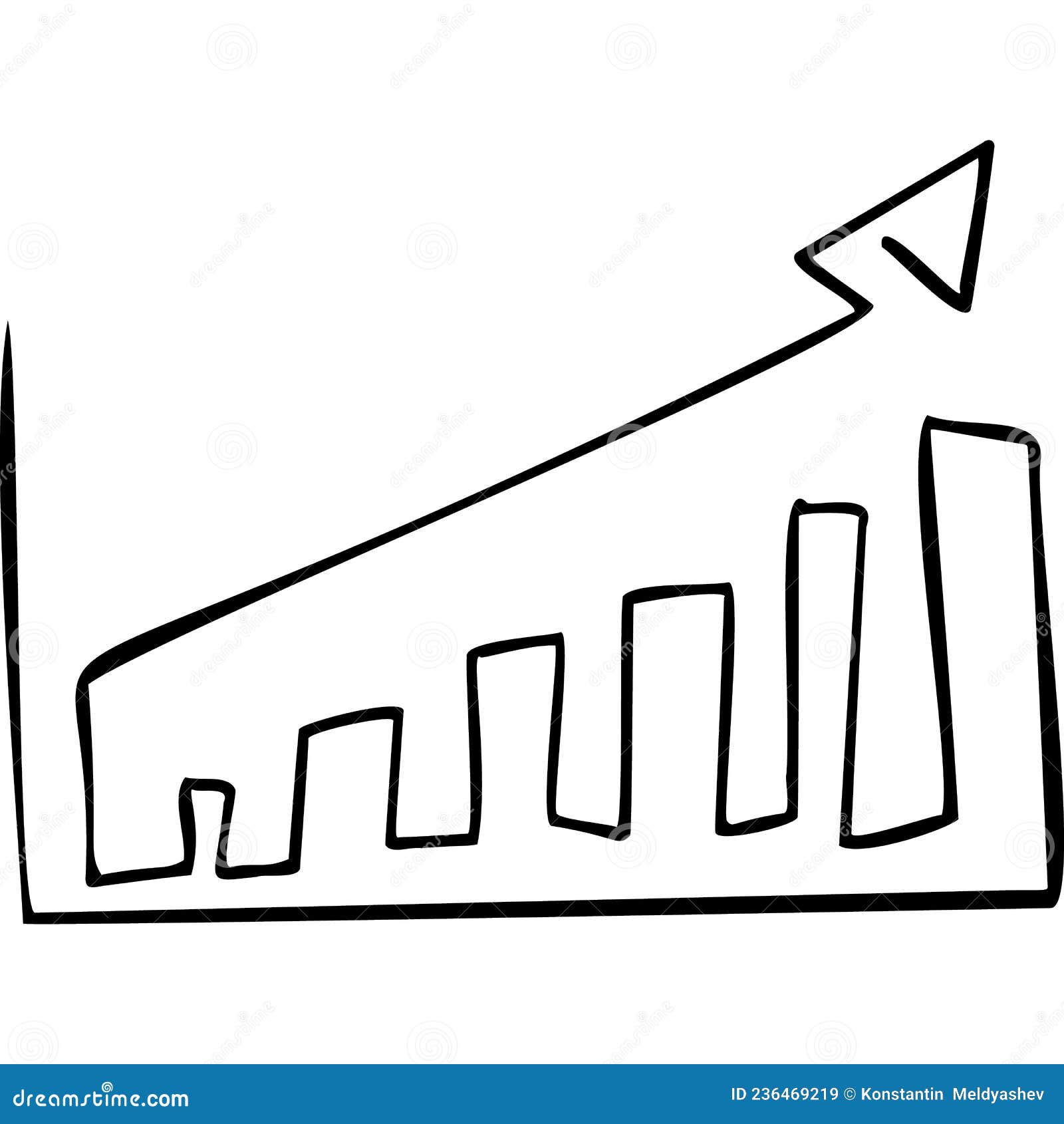 Up Arrow Diagram Sketch Vector Illustration Stock Vector - Illustration ...