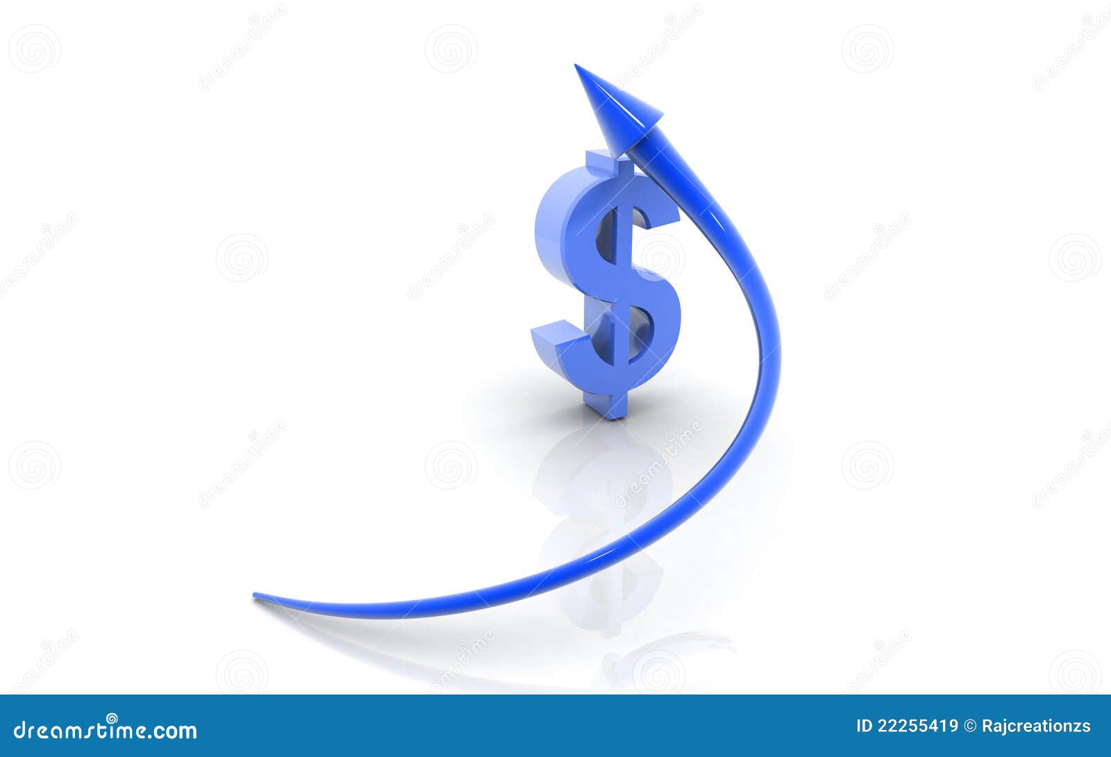 Up arrow with dollar sign stock illustration. Illustration of medium ...