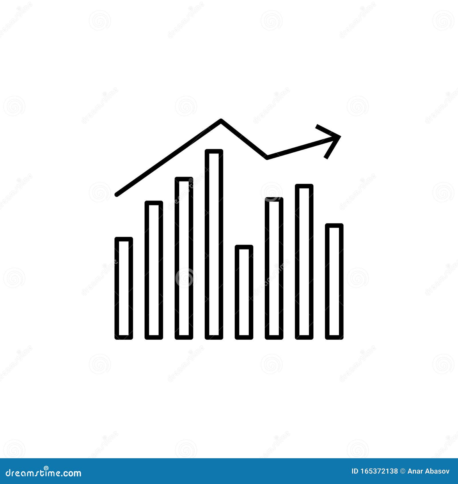 Up Arrow Graph Icon. Element of Business Icon for Mobile Concept and ...