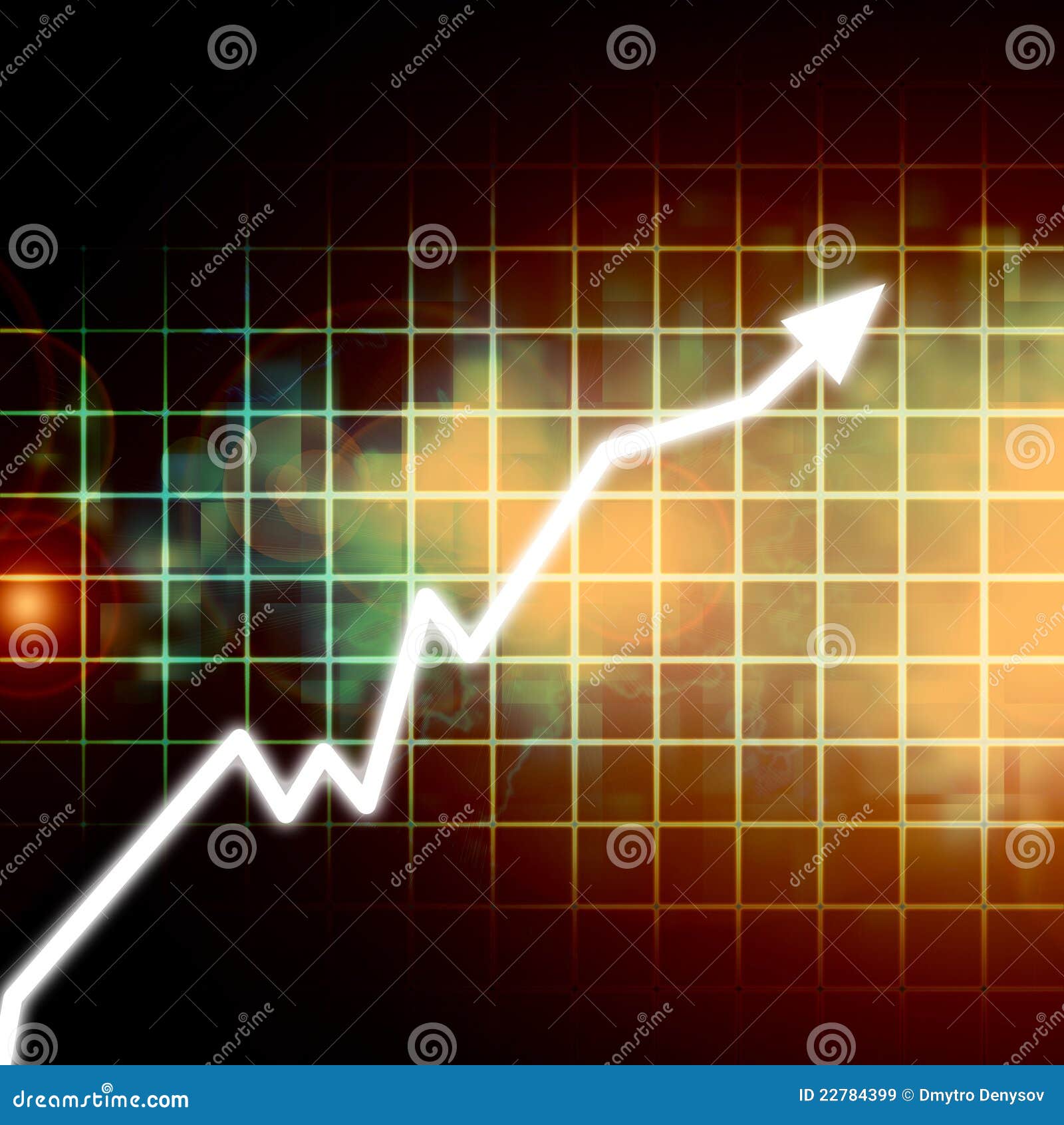 Up arrow on grid stock illustration. Illustration of money - 22784399