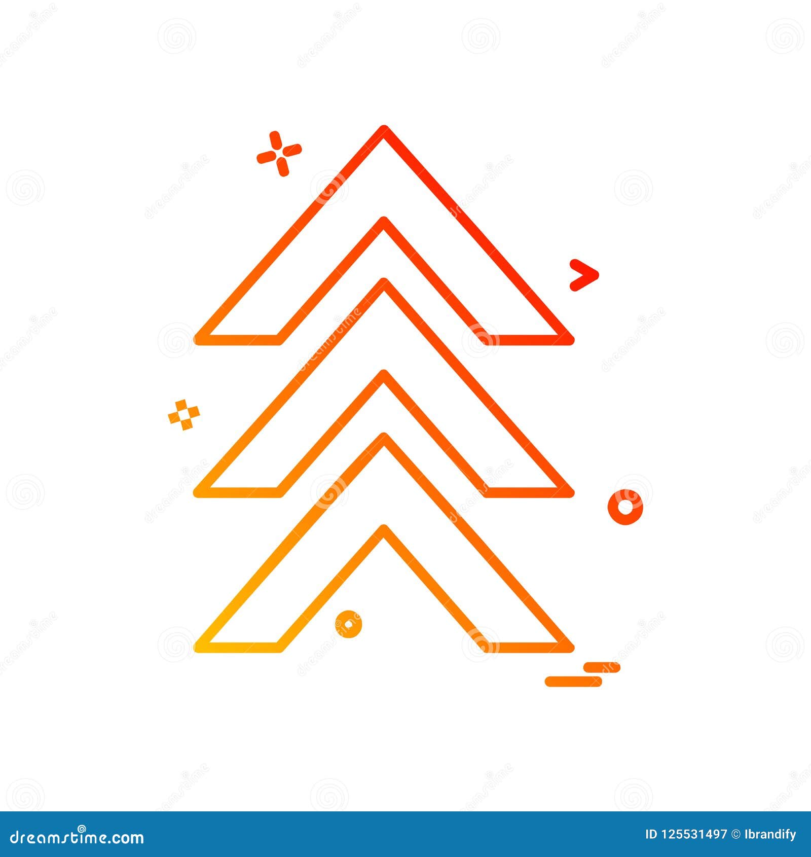 Up Arrow Icon Design Vector Stock Vector - Illustration of isolated ...
