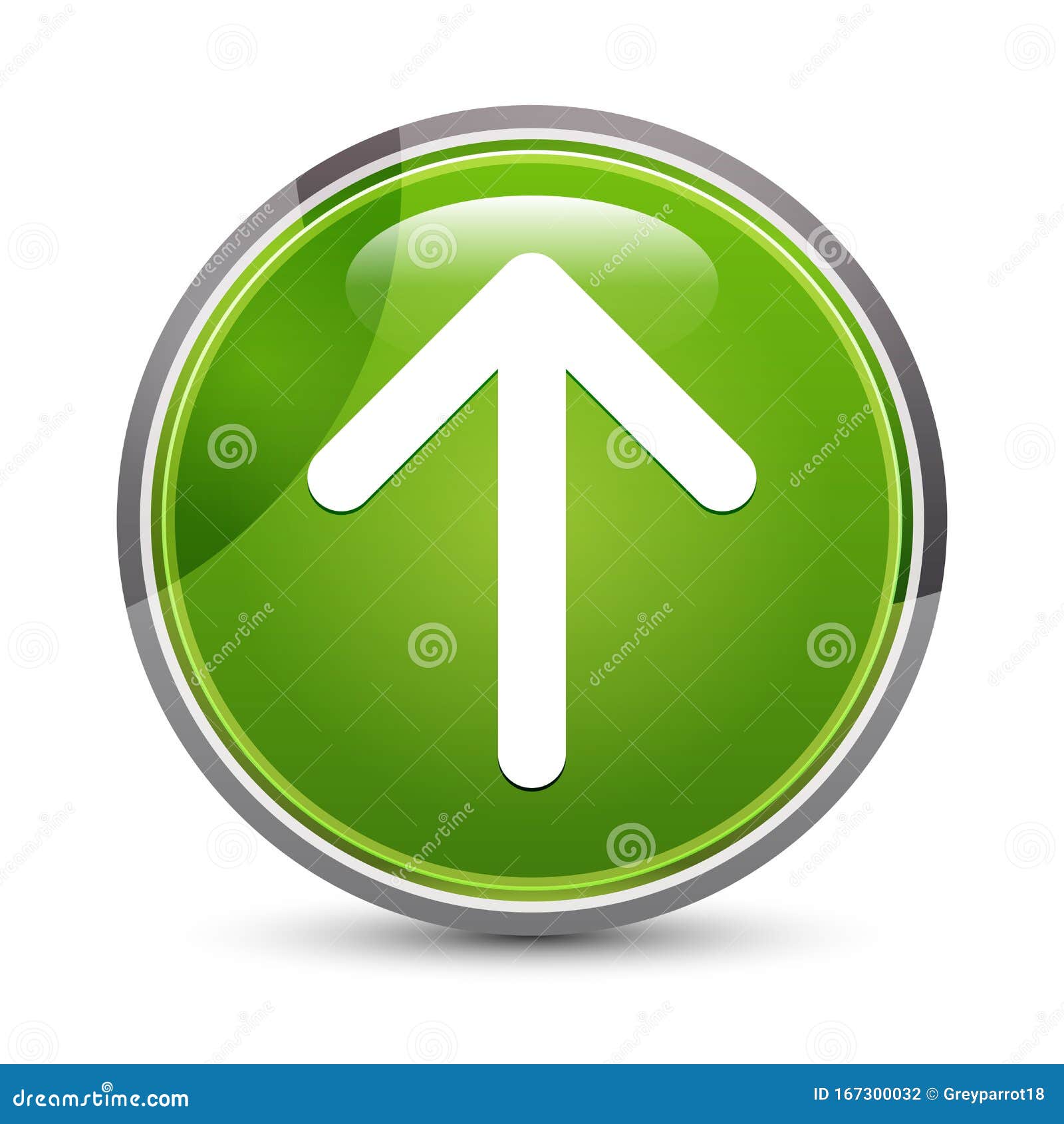 Up Arrow Icon Elegant Green Round Button Vector Illustration Stock ...