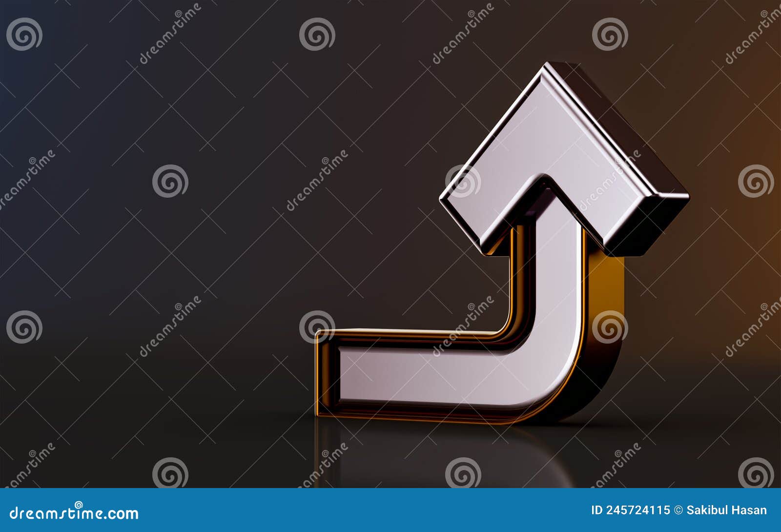 Up Arrow Key Icon on Dark Background 3d Render Concept Stock ...