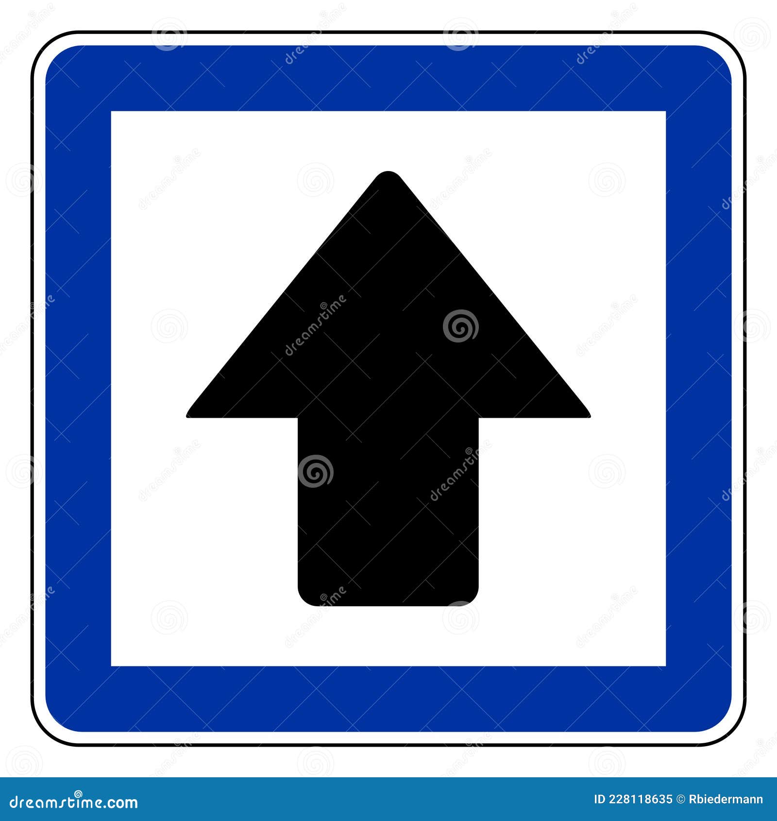 Up arrow and road sign stock vector. Illustration of black - 228118635