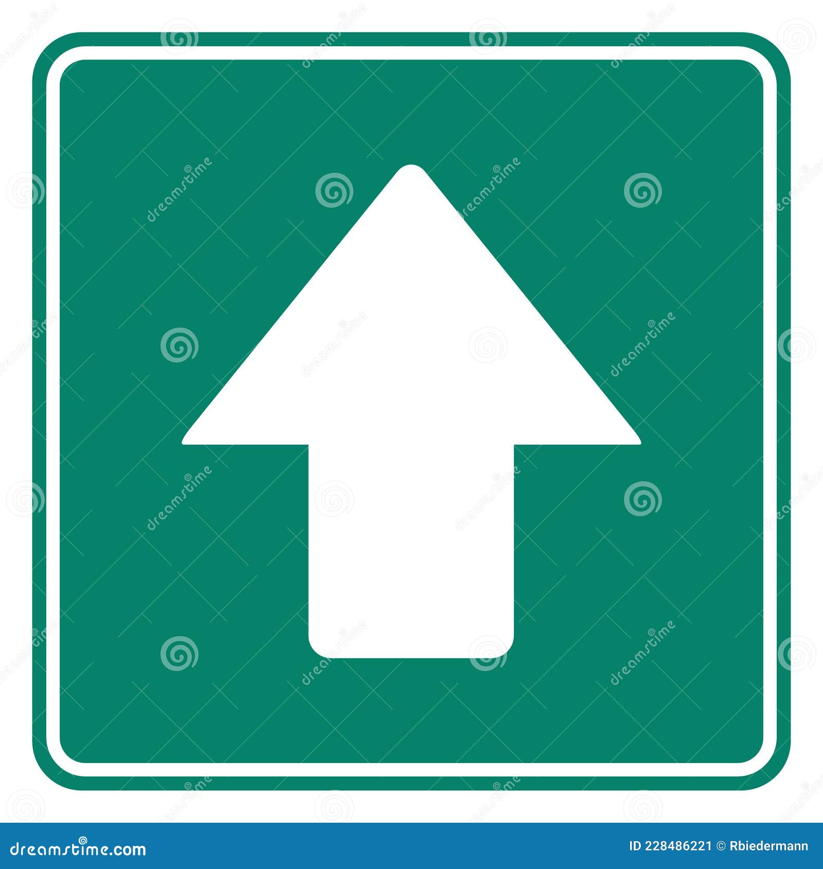 Up arrow and road sign stock vector. Illustration of caution - 228486221