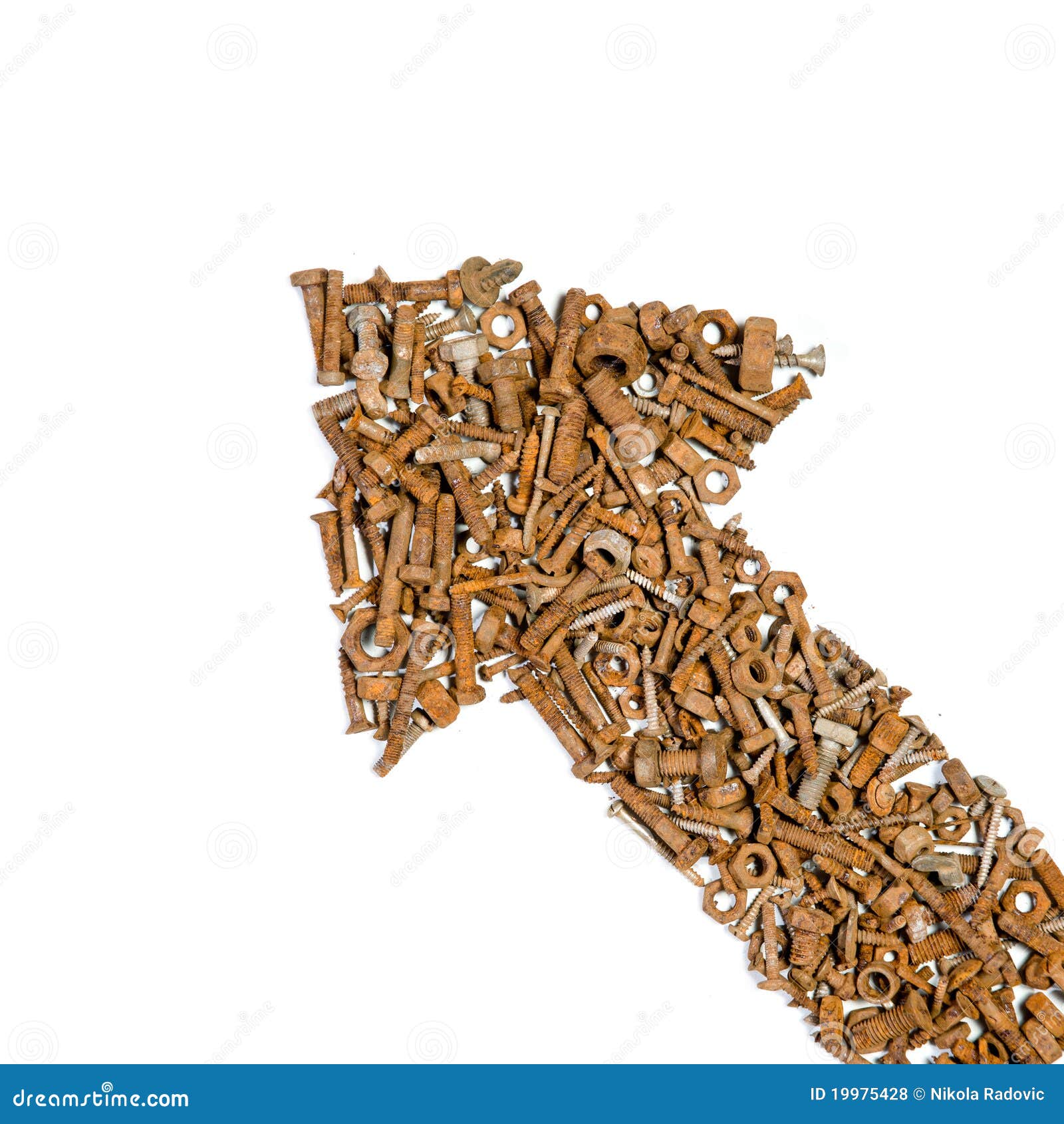 Up arrow - rustic screws stock photo. Image of rising - 19975428