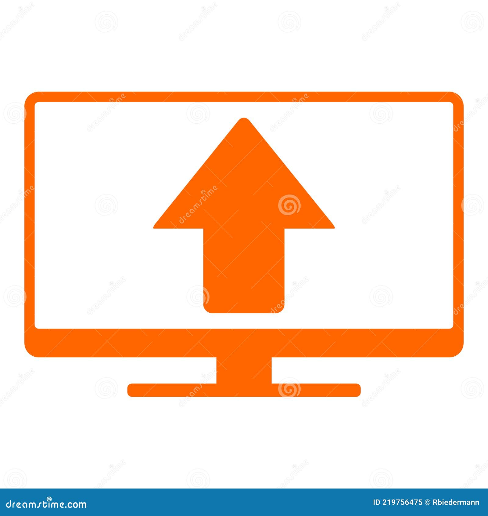 Up arrow and screen stock vector. Illustration of display - 219756475