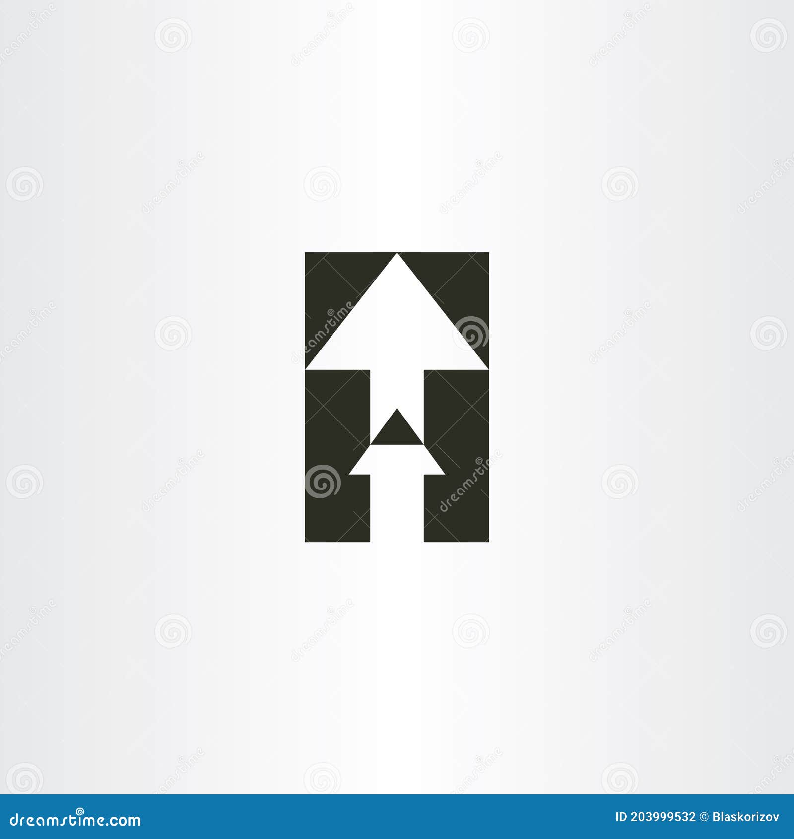 Up arrow sign icon stock vector. Illustration of success - 203999532