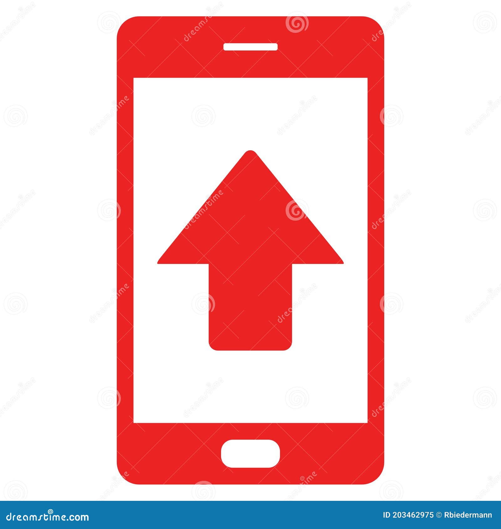 Up arrow and smartphone stock vector. Illustration of smartphone ...