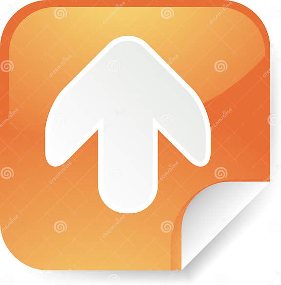 Up arrow sticker stock vector. Illustration of navigation - 9243091
