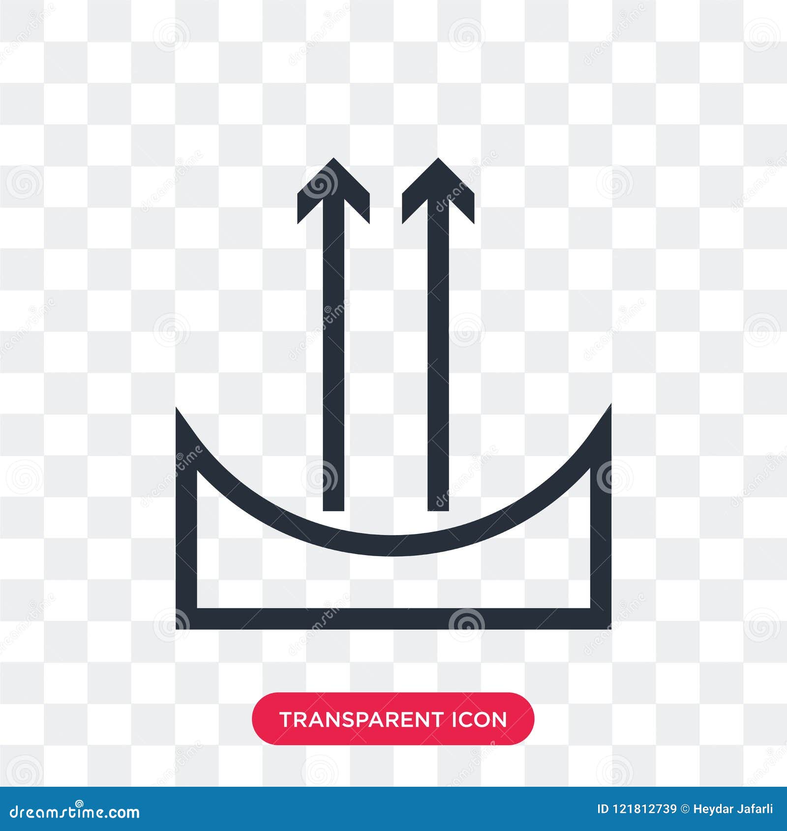Up Arrow Vector Icon Isolated on Transparent Background, Up Arrow Logo ...