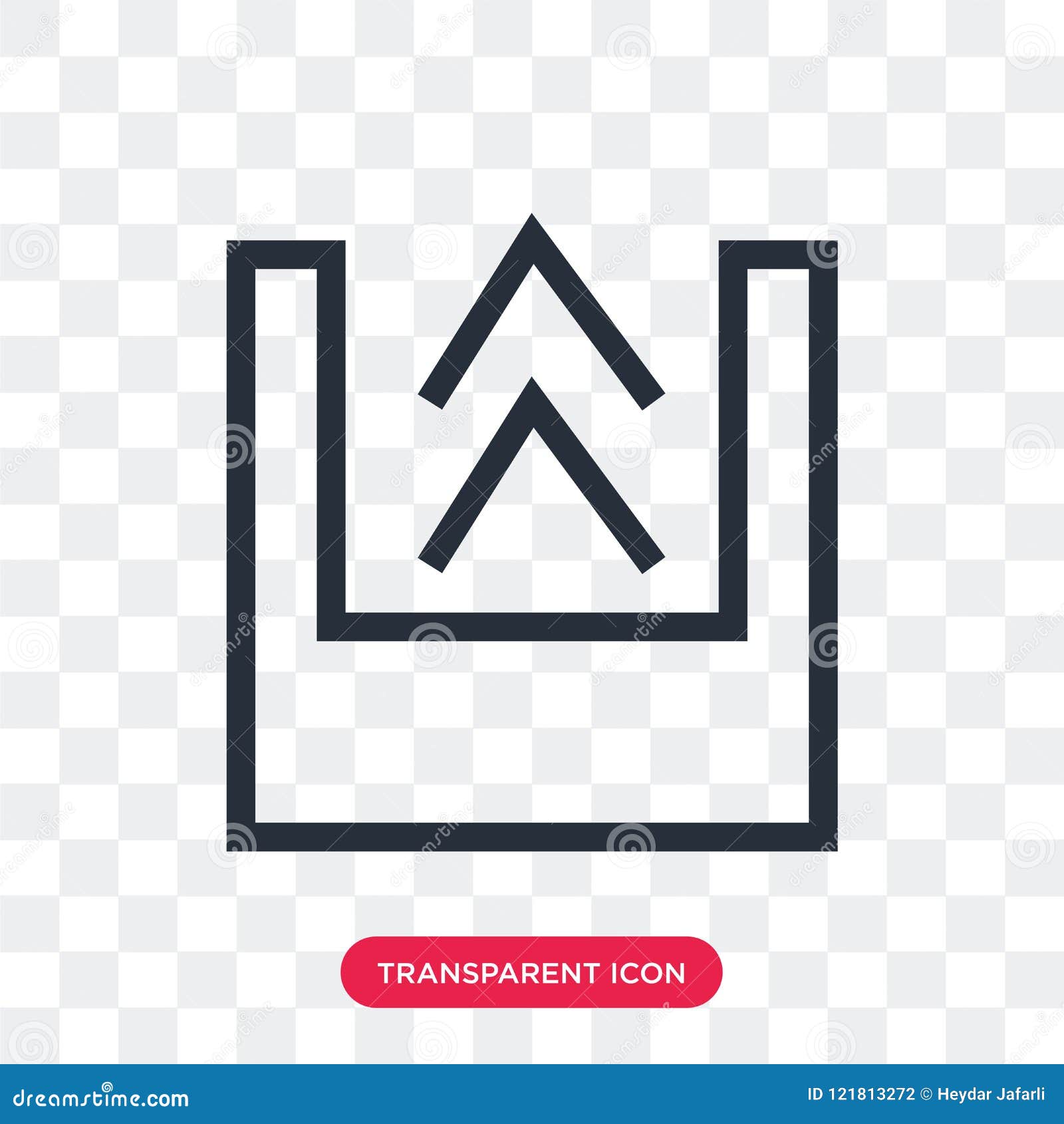 Up Arrow Vector Icon Isolated on Transparent Background, Up Arrow Logo ...
