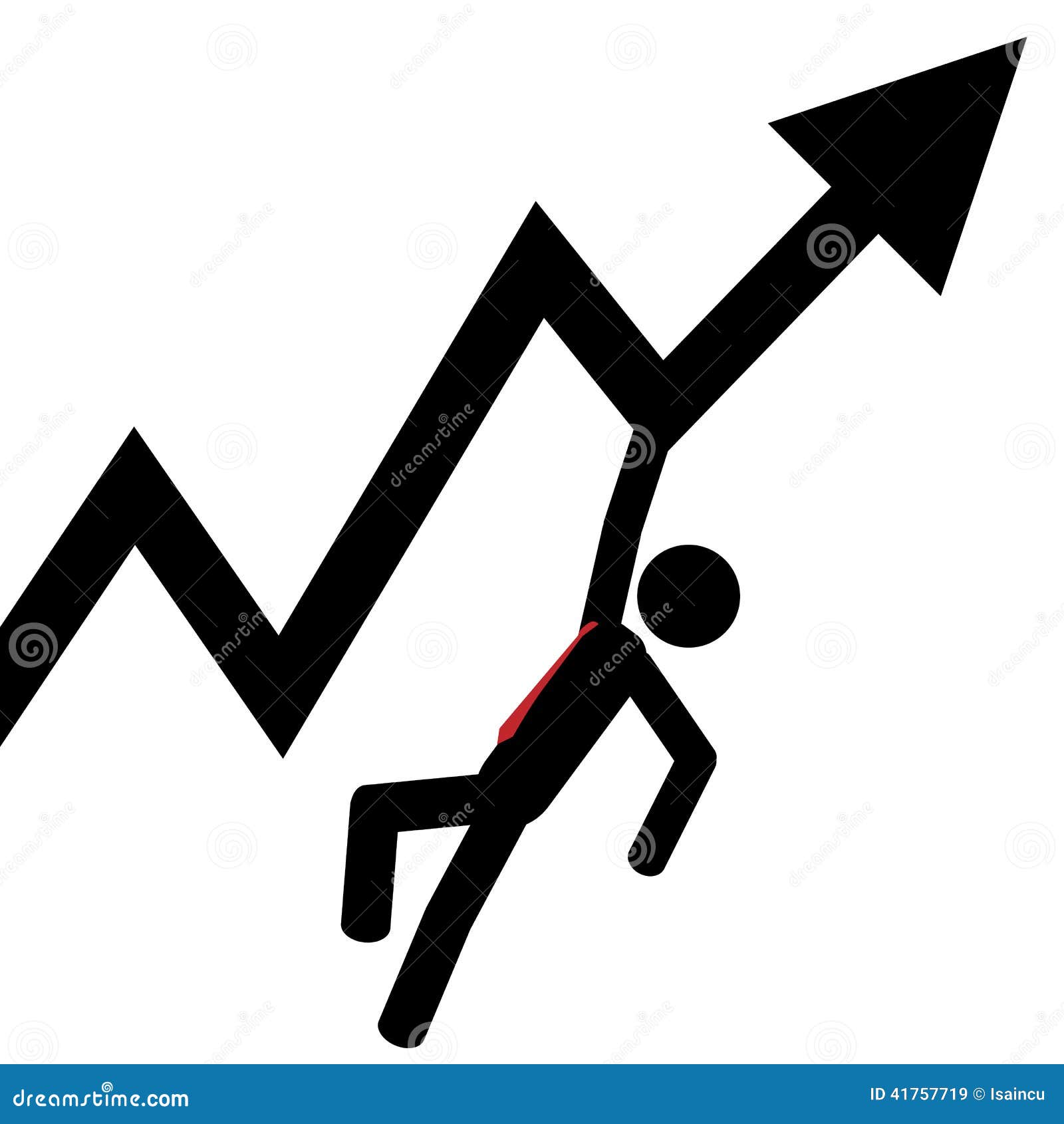 Up with the arrow stock illustration. Illustration of holding - 41757719