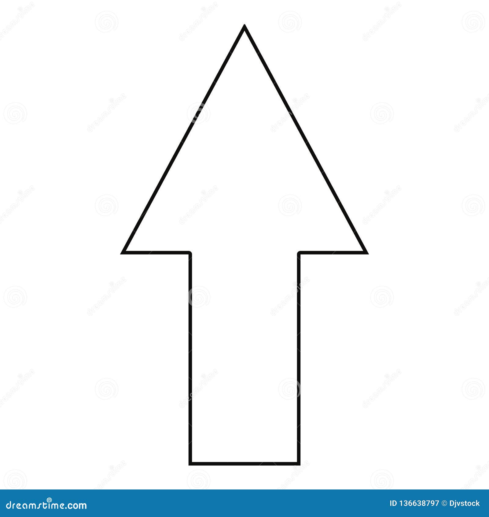 Up Arrow on White Background Stock Vector - Illustration of modern ...