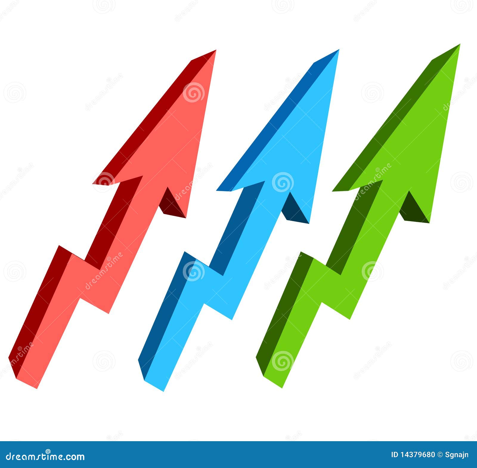 Up arrows stock illustration. Illustration of perspective - 14379680