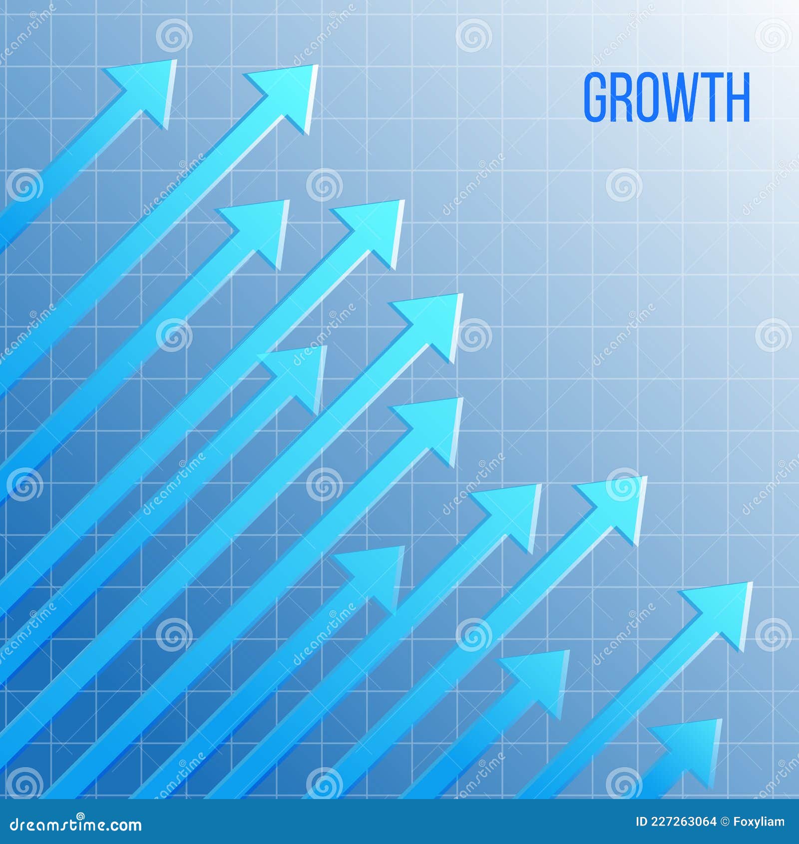 Up Arrows on Blue Background Stock Vector - Illustration of blue, graph ...