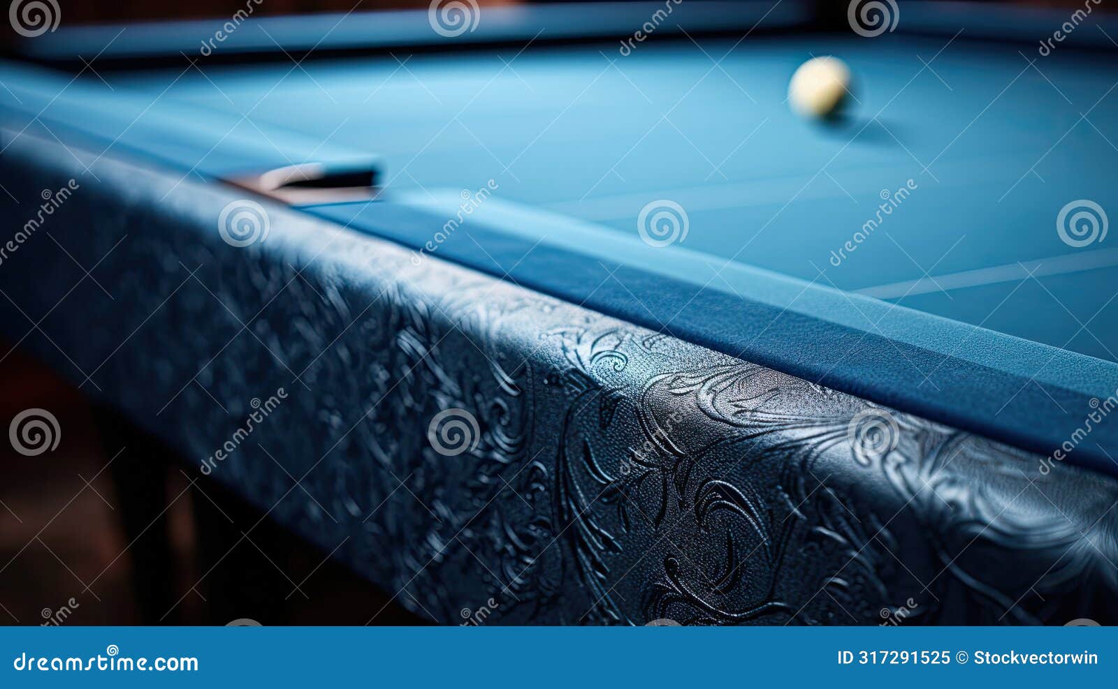 Up blue felt pool table stock illustration. Illustration of quality ...