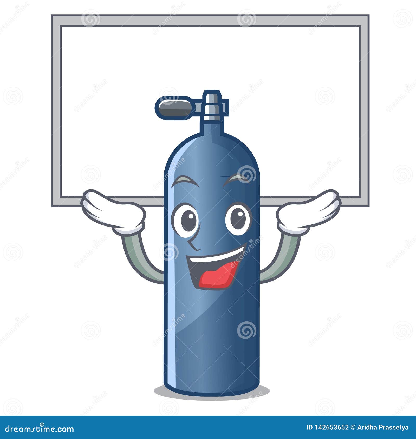 Up Board Air Tank Diving in Cartoon Shape Stock Vector - Illustration ...