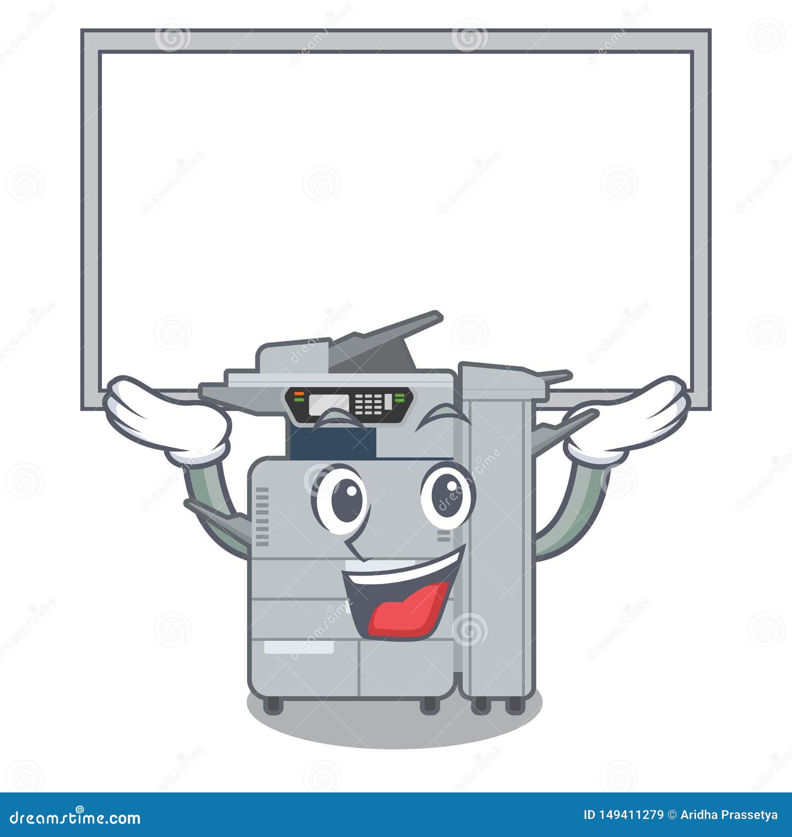 Up Board Copier Machine in the Cartoon Shape Stock Vector ...