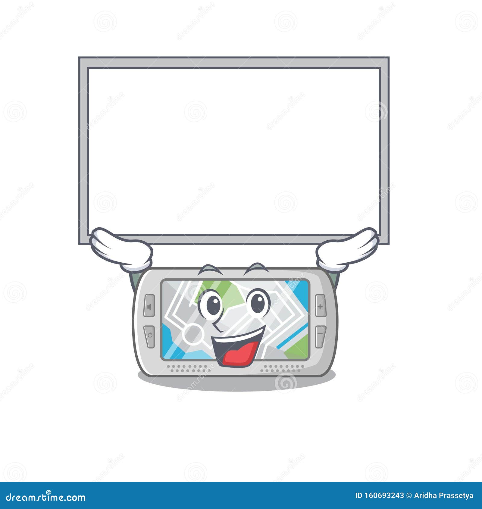 Up Board Global Positioning System in the Cartoon Stock Vector ...