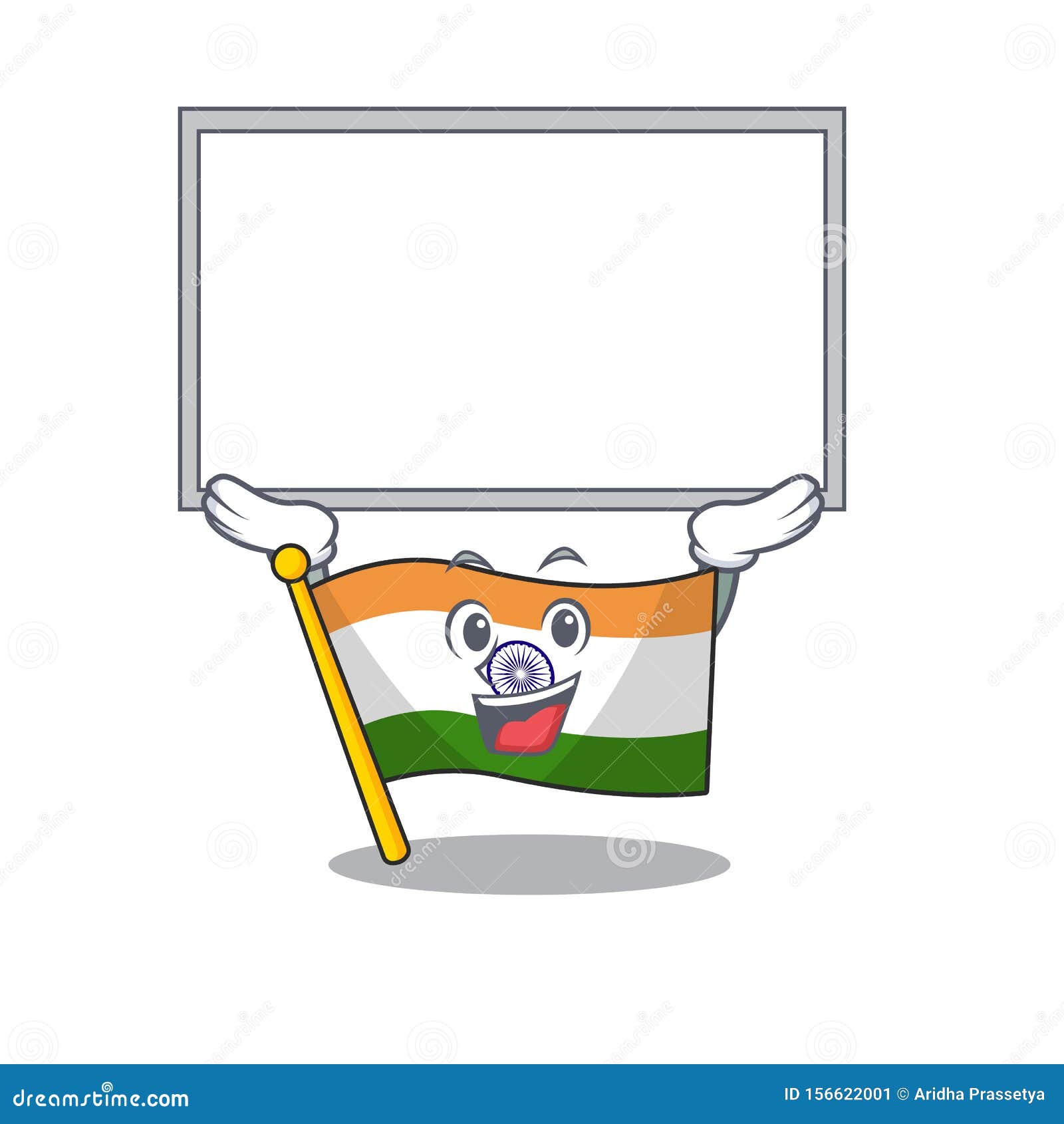 Up Board Indian Flag Kept in Cartoon Drawer Stock Vector - Illustration ...