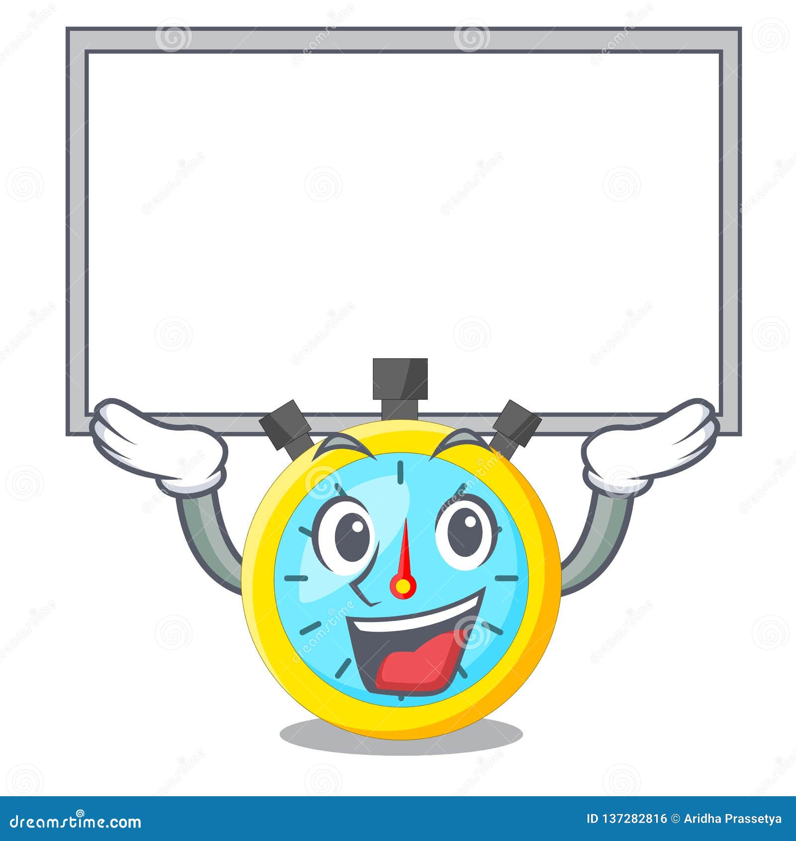 Up Board Stopwatch in the Cartoon Shape Funny Stock Vector ...