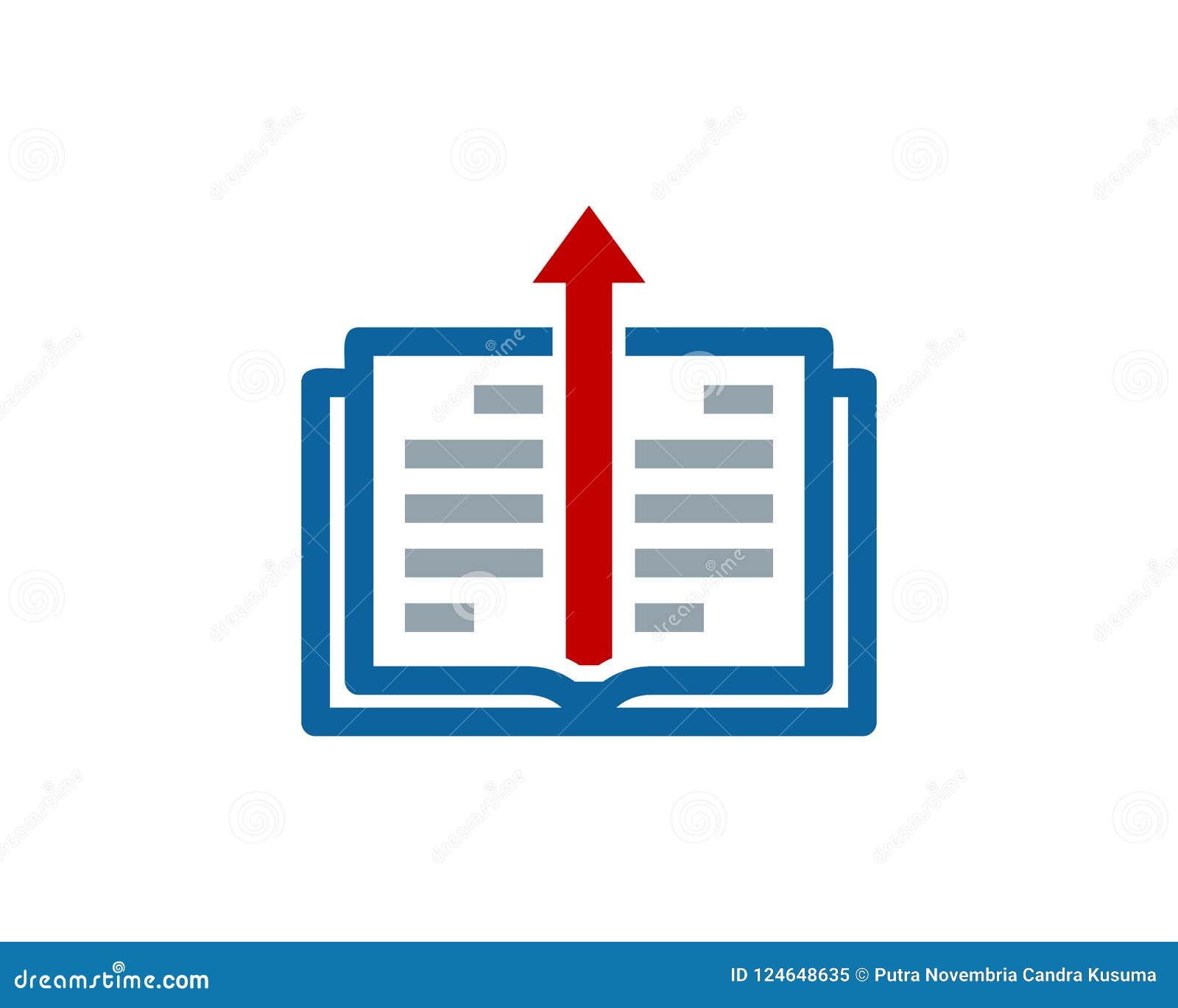 Up Book Logo Icon Design stock vector. Illustration of creative - 124648635