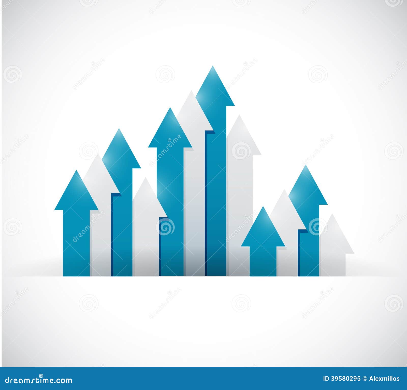 Up Business Arrow Graphs Illustration Design Stock Illustration ...