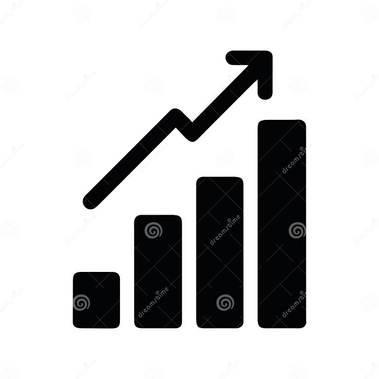 Up chart icon stock vector. Illustration of graphic - 295531763