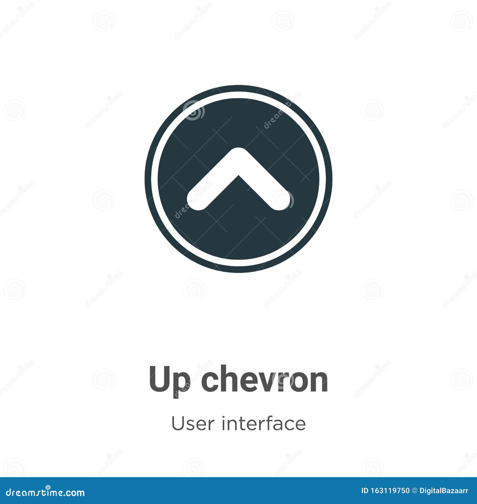 Up Chevron Vector Icon on White Background. Flat Vector Up Chevron Icon ...