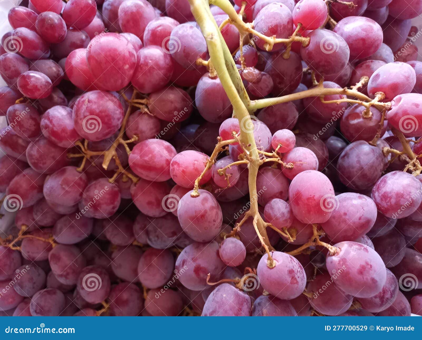 Up Close and Fresh Red Grapes in Bali Market Stock Image - Image of ...