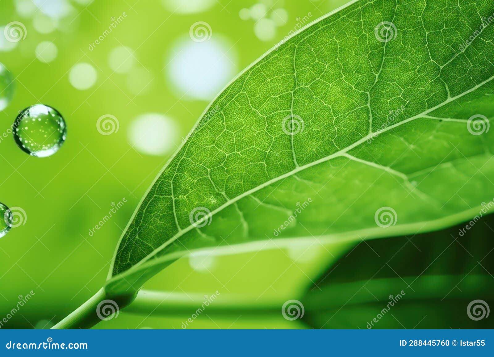 A Captivating Close-up of a Lush Green Leaf, Showcasing Its Intricate ...