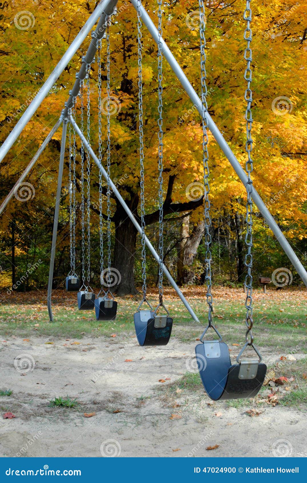 Up Close of Swings in the Fall Stock Photo - Image of fall, vertical ...