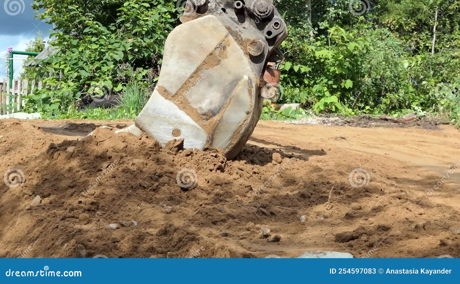 Up Close View of Excavator Digging into the Ground Stock Video - Video ...