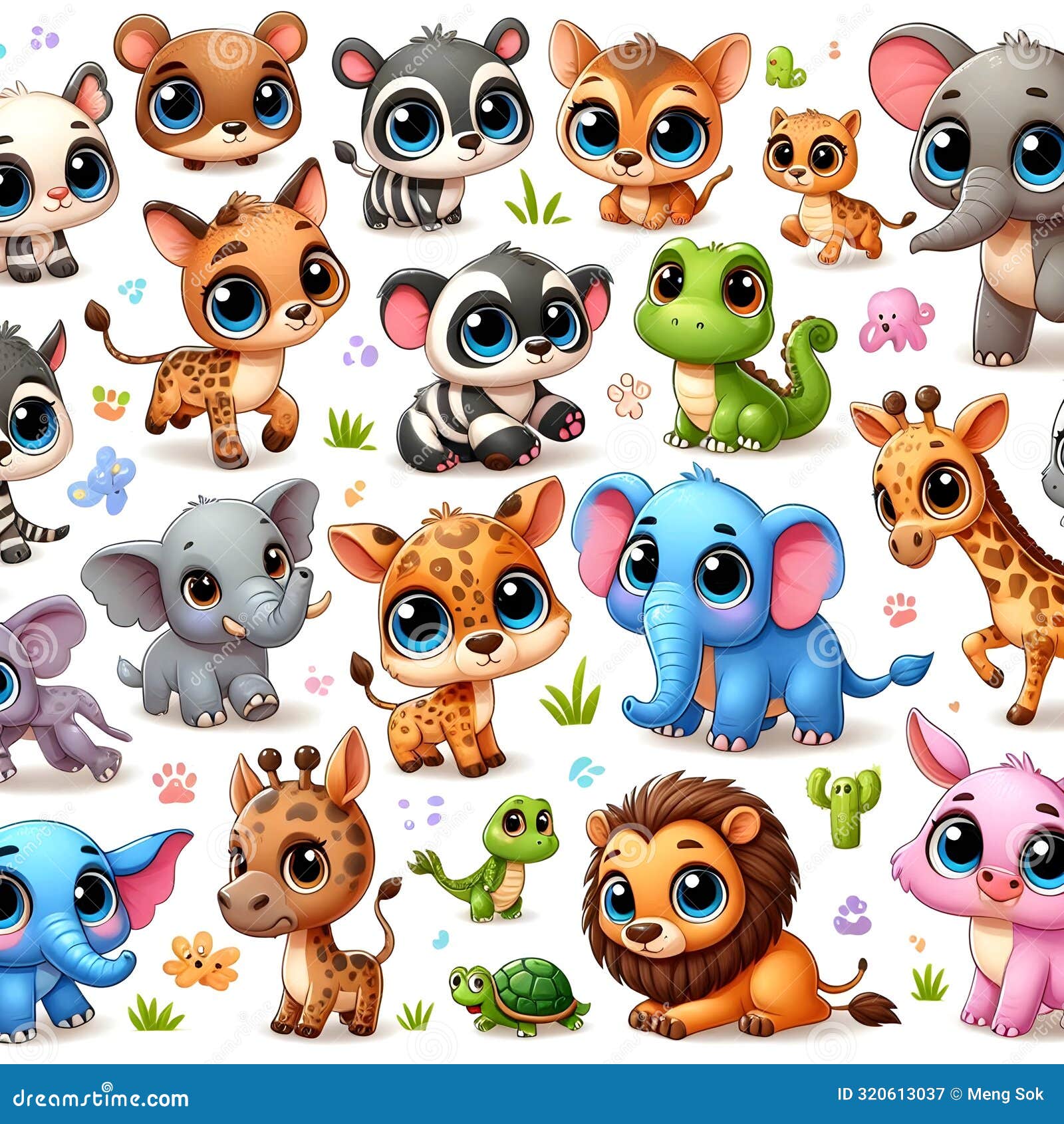 An Up-close View of a Number of Big-eyed Animals. Stock Image - Image ...